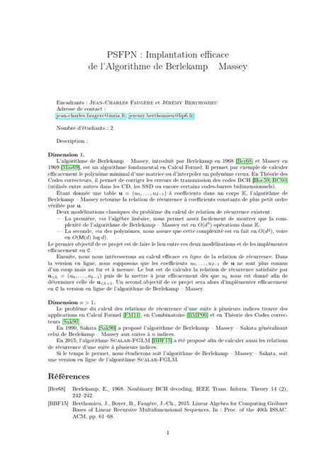 Berlekamp Massey Pdf