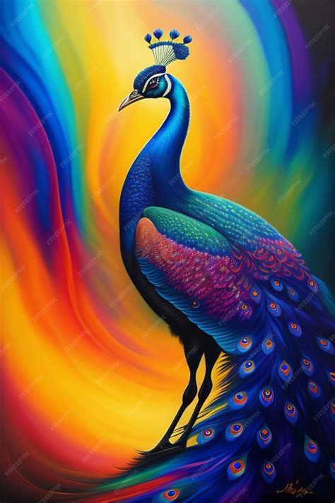 Premium Ai Image Peacock Art