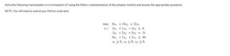 Solved Solve The Following Maximization Or Minimization LP Chegg