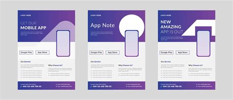Premium Vector Mobile Apps Flyer Template Mobile App Promotion Flyer Template Mobile App Flyer