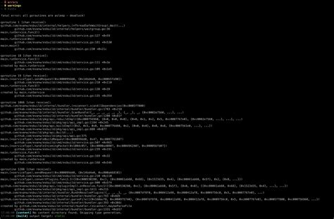 fatal error all goroutines are asleep deadlock · issue 6204