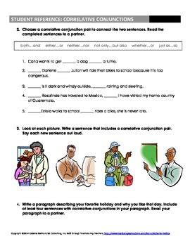 Correlative Conjunctions By Roberta Stathis TPT