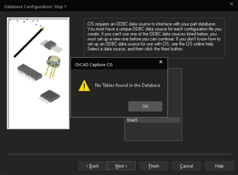 Getting The Message No Tables Found In The Database During The Cis