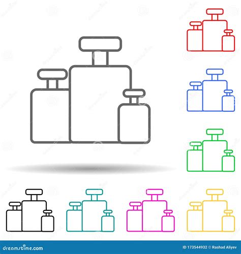 Calibration Weights Multi Color Style Icon Simple Thin Line Outline Vector Of Measuring