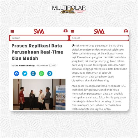 Proses Replikasi Data Perusahaan Real Time Kian Mudah Multipolar Technology
