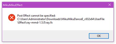 Post Effect Cannot Be Specified When Loading Ray Fx Issue Ray Cast Ray Mmd GitHub