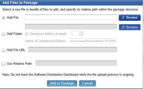 Software Distribution What Is Meaning Of Use Relative Path For Add