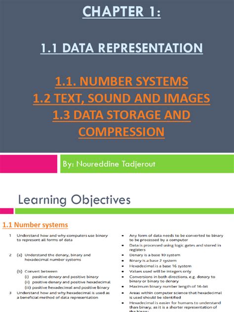 Chapter 1 Data Representation Pdf Byte Sound