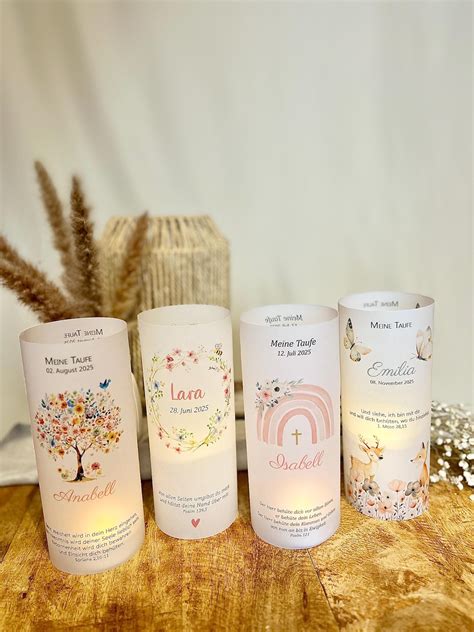 Personalized Baptism Candle Holders Baptismal Lantern For Girls