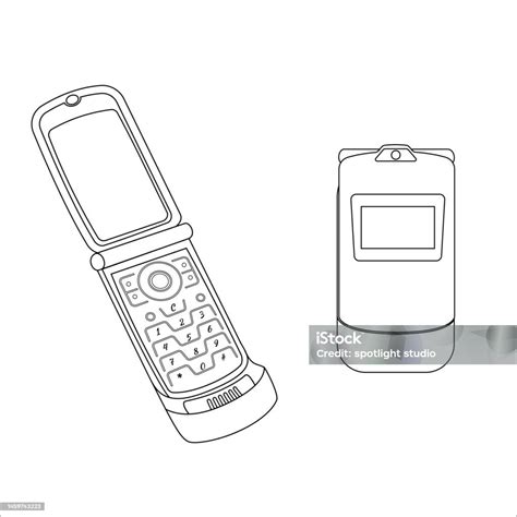 클래식 키패드 휴대 전화 색칠 페이지 벡터 아이 들을 위한 색칠 공부 페이지 플립 폰에 대한 스톡 벡터 아트 및 기타 이미지 플립 폰 벡터 오래된 Istock