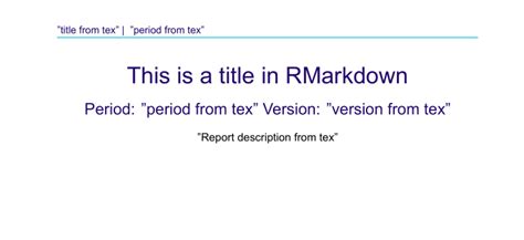 R Markdown Pulling Yaml Parameters Into A Latex Preamble For A Rmarkdwon Document Stack Overflow