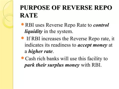 Repo Rate And Reverse Repo Rate PPT