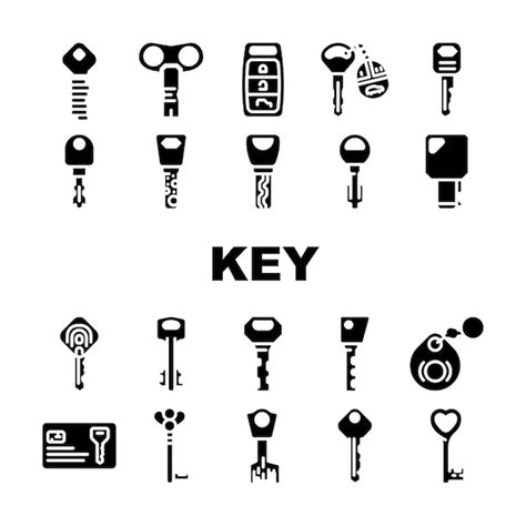 Premium Vector Key For Open And Close Padlock Icons Set Vector Vintage And Modern Electronic