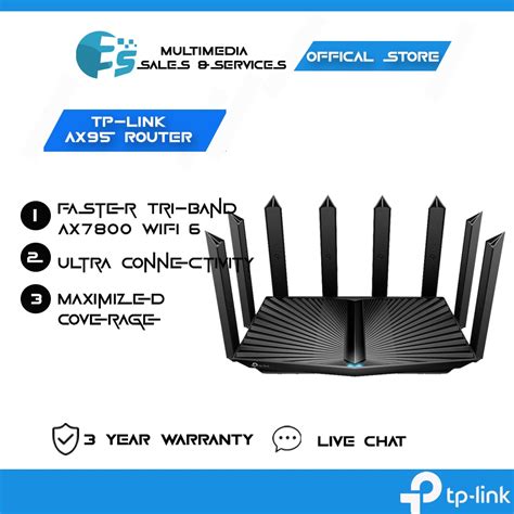 Tp Link Archer Ax Ax Tri Band Stream Wi Fi Router Shopee Malaysia