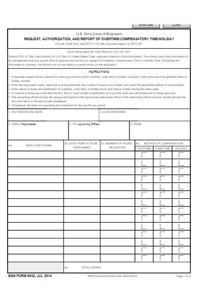 Free 50 Overtime Request Forms Download How To Create Guide Tips