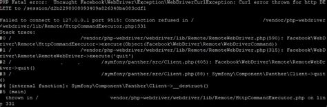 Fatal Error Client Destruct · Issue 347 · Symfonypanther · Github