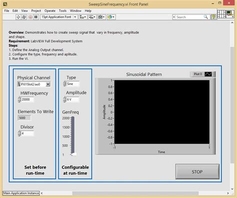 Variable Frequency Signal Generation Using Labview Ni Community