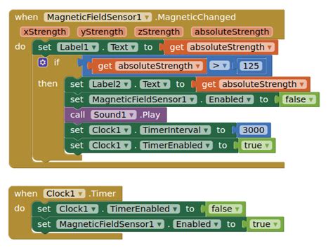 Problem With Magnetometer Sensor Event MIT App Inventor Help MIT App Inventor Community
