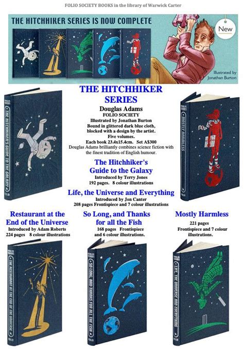 The Hitchhiker Series By Douglas Adams Folio Society Hitchhikers