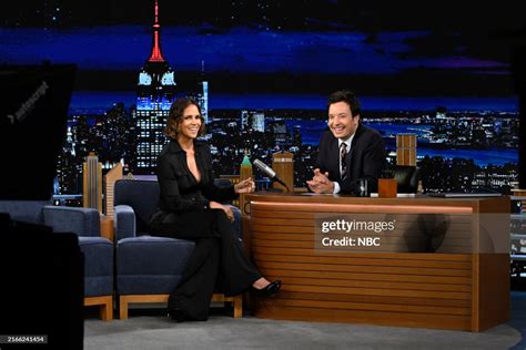 Actress Halle Berry During An Interview With Host Jimmy Fallon On