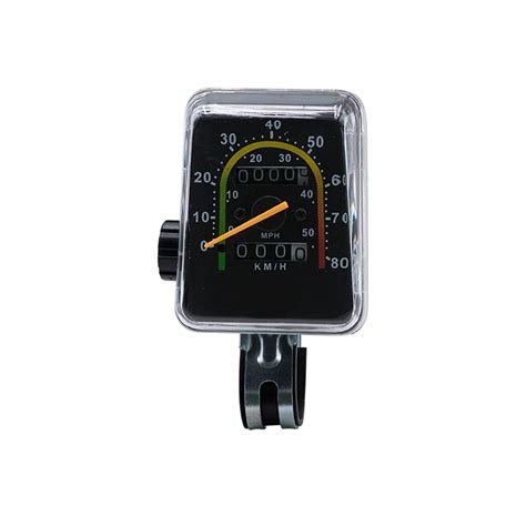 Square Retro Style Analog Speedometer