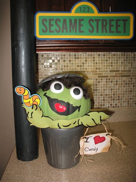Oscar The Grouch Pumpkin
