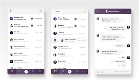 Messaging UI On Behance