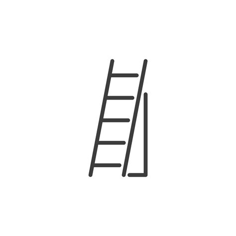 Vector Sign Of The Ladder Symbol Is Isolated On A White Background Vector Sign Of The Ladder Symbol Is Isolated On A White Background