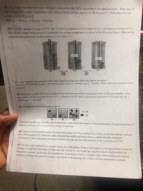 Solved Hydrogen Fluoride Will React With Glass Silicon