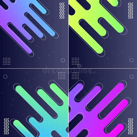 Cool And Modern Abstract Gradient Shape Designs Stock Vector Illustration Of Blend Futuristic