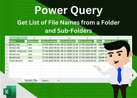 Learn Excel List File Names Using Power Query