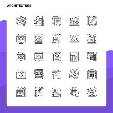 Set Of Architecture Line Icon Set Icons Vector Minimalism Style Design Black Icons Set Linear