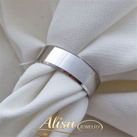 Обручальное кольцо белое золото гладкое широкое Американка 7 мм интернет магазин ювелирных