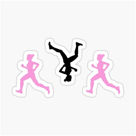 Happy Running Girl Pattern Sticker For Sale By Xooxoo Redbubble
