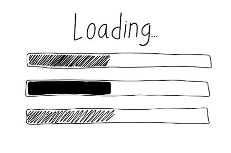 스케치 스타일의 막대 로딩 손으로 그린 로딩 과정 낙서 로딩 바 웹 사이트로드 흰색 배경에 벡터 일러스트레이션 10월에 대한 스톡 벡터 아트 및 기타 이미지 Istock