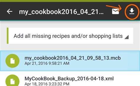 File Importexport Documentation For Android Cookmate