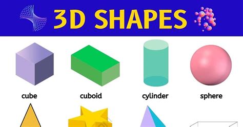 3d Shapes Names In English • 7esl 3d Shapes 3d Shapes Names Shape Names