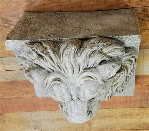 Lion Wall Shelf Bracket Vintage Sconce Corbel Antique Reproduction