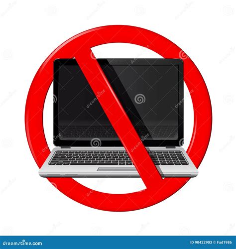 No Laptop Area Stock Vector Illustration Of Circular