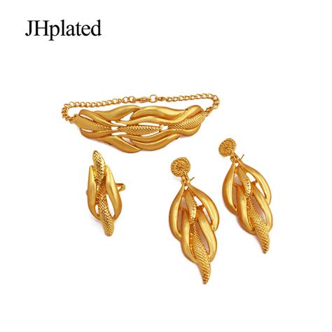 Badu Bg Дубай луксозни позлатени колиета пръстени обеци гривни комплекти бижута индийски