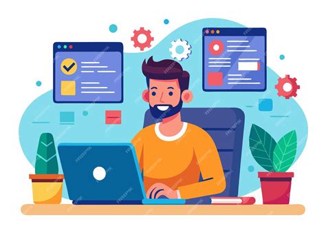 Web Developer Vector Design Premium Ai Generated Vector