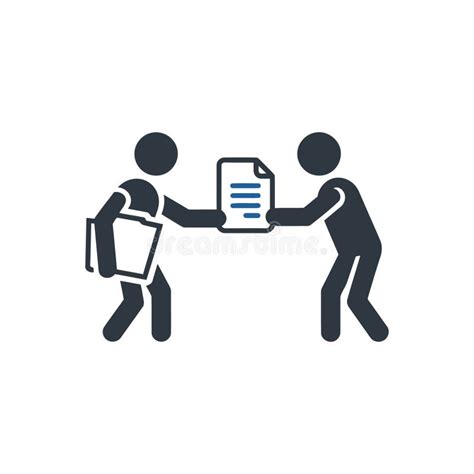 Document Handover Process Icon Stock Vector Illustration Of Transfer