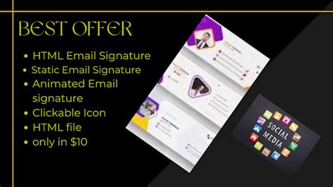 Create Clickable Html And Animated Email Signatures For Gmail Outlook And Mac By Adgtl Marketer