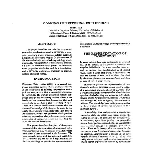 Cooking Up Referring Expressions Acl Anthology
