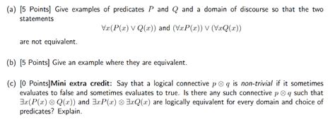 Give Examples Of Predicates P And Q And A Domain Of