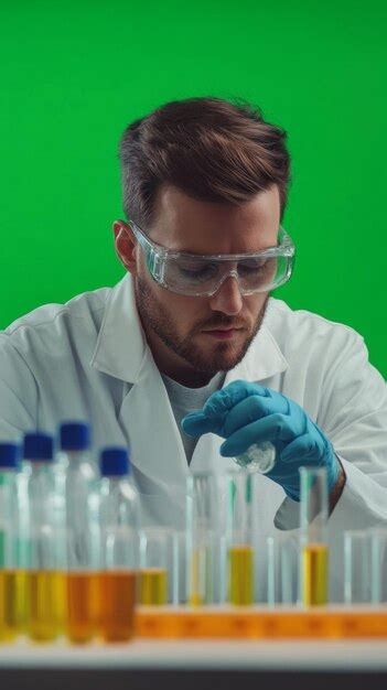 scientist in laboratory conducting experiments premium ai generated image