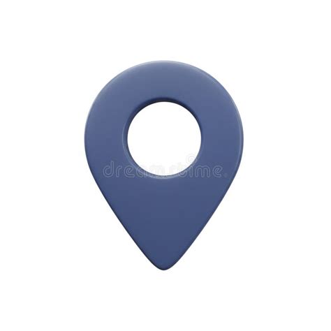 Modern 3d Blue Location Pin Icon Design Element For Navigation Apps Map Gps Marker Symbol Travel
