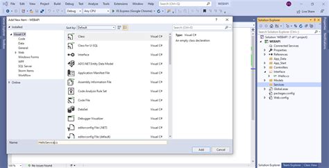 create first web api hello world application with repository pattern