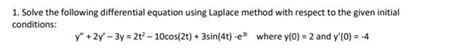 Solved 1 Solve The Following Differential Equation Using