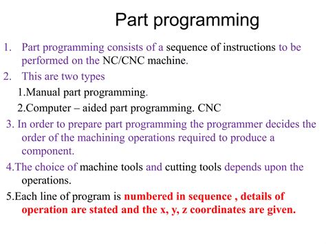 Cnc Part Programming